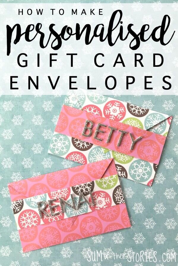 How to make a personalised gift card envelope — Sum of their Stories ...