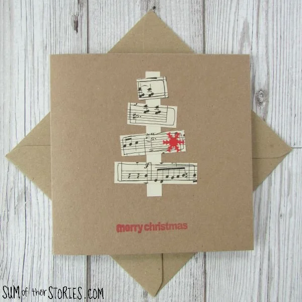 Sheet Music Christmas Cards — Sum of their Stories Craft Blog