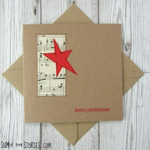 Sheet Music Christmas Cards — Sum of their Stories Craft Blog
