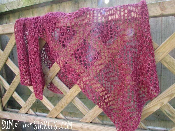 Lightweight Lace Knit Scarf Free Pattern — Sum of their Stories Craft Blog