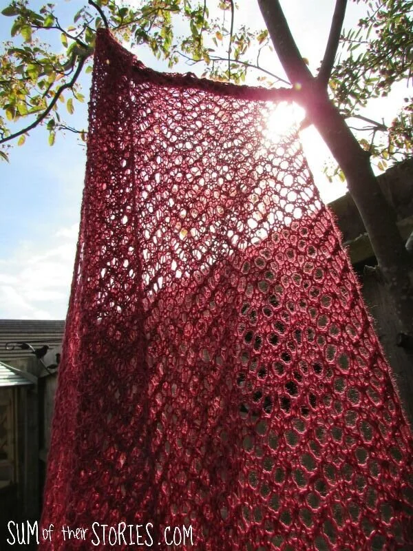 Lightweight Lace Knit Scarf Free Pattern — Sum of their Stories Craft Blog