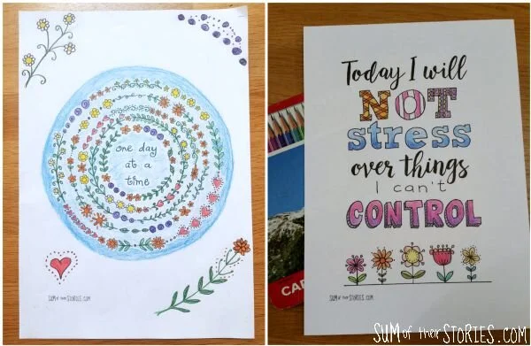 Positive Thoughts free printable colouring pages — Sum of their Stories ...