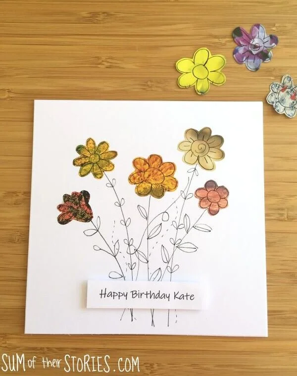 Pretty Greeting Cards made with Recycled Magazines — Sum of their ...