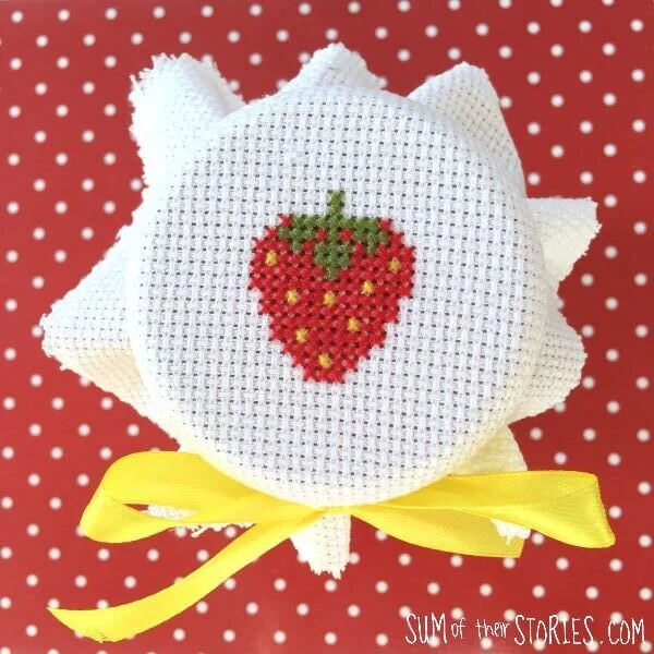 Free Strawberry Cross Stitch Pattern — Sum of their Stories Craft Blog