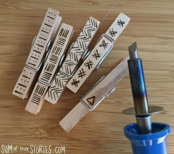 How to Decorate Clothes Pegs with Pyrography — Sum of their Stories ...