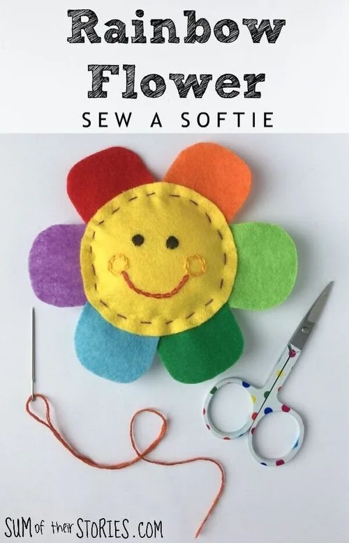 Rainbow Flower - Sew a Softie — Sum of their Stories Craft Blog
