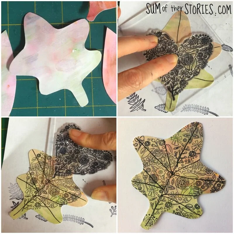 Doodled Paper Autumn Leaves — Sum of their Stories Craft Blog