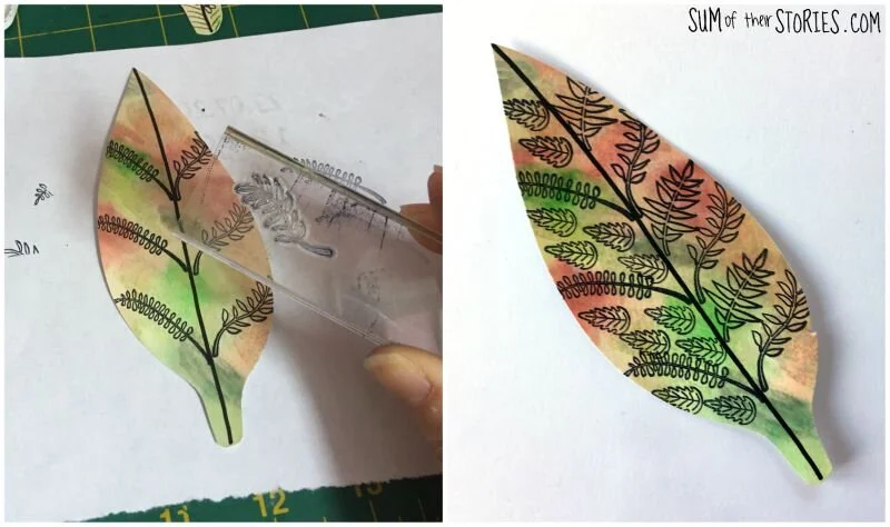 Doodled Paper Autumn Leaves — Sum of their Stories Craft Blog
