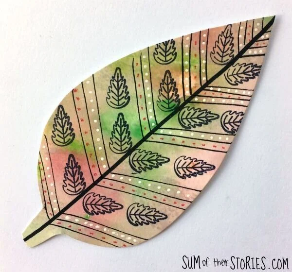 Doodled Paper Autumn Leaves — Sum of their Stories Craft Blog