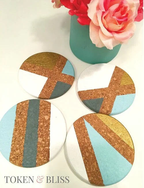 Geometric Coasters you can make yourself — Sum of their Stories Craft Blog