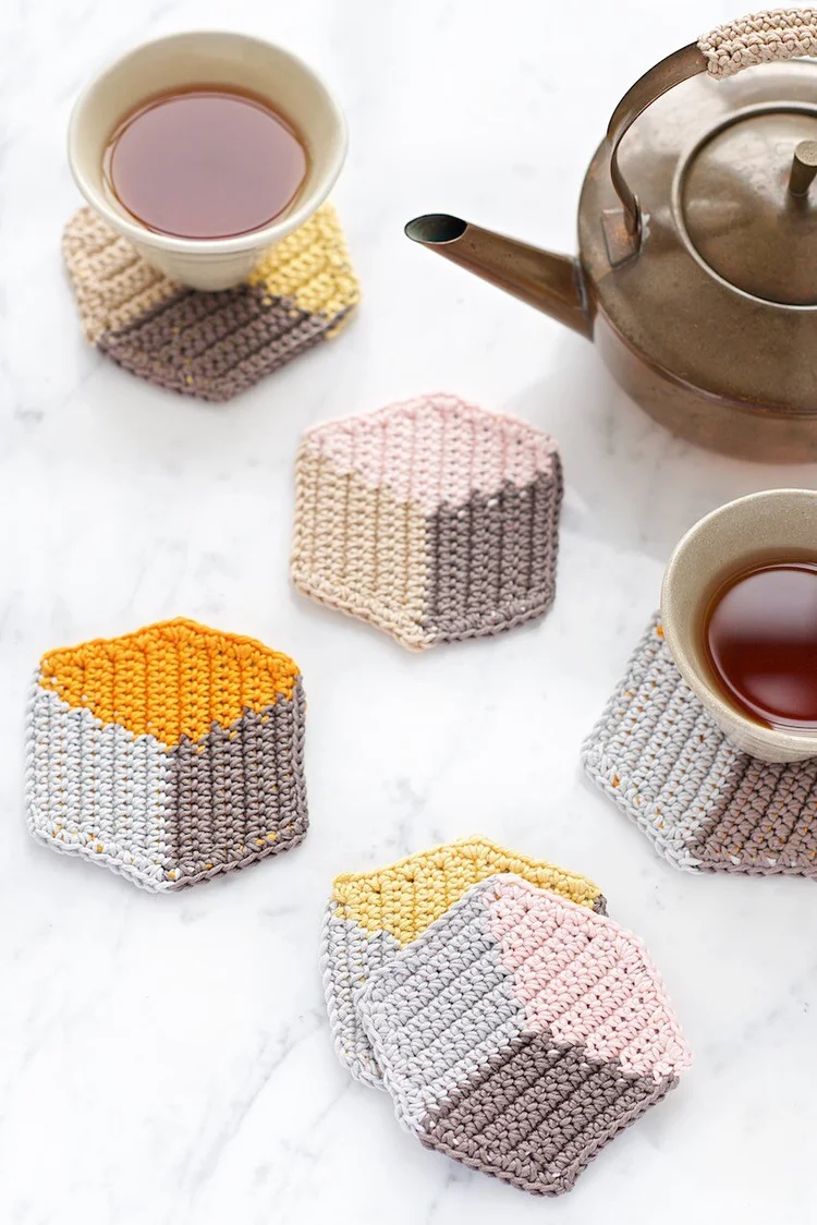Geometric Coasters you can make yourself — Sum of their Stories Craft Blog