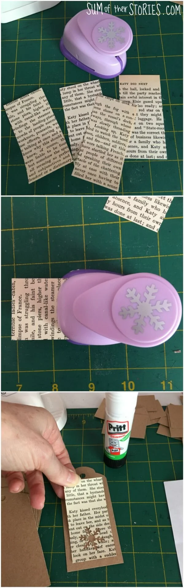 Upcycled Book Christmas Gift Tags and Cards — Sum of their Stories ...