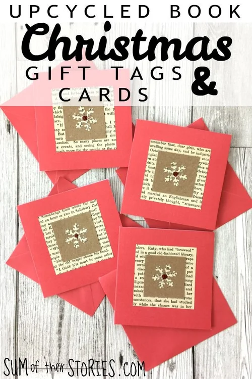 Upcycled Book Christmas Gift Tags and Cards — Sum of their Stories ...