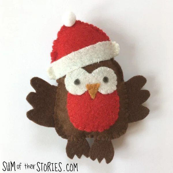 How to make a Mini Felt Robin - Festive Sew a Softie — Sum of their ...