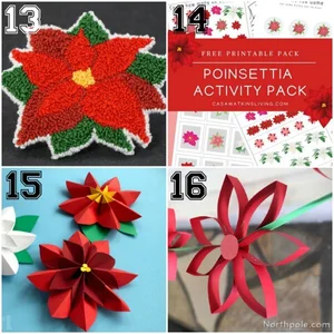 Pretty DIY Poinsettia Free Tutorials — Sum of their Stories Craft Blog
