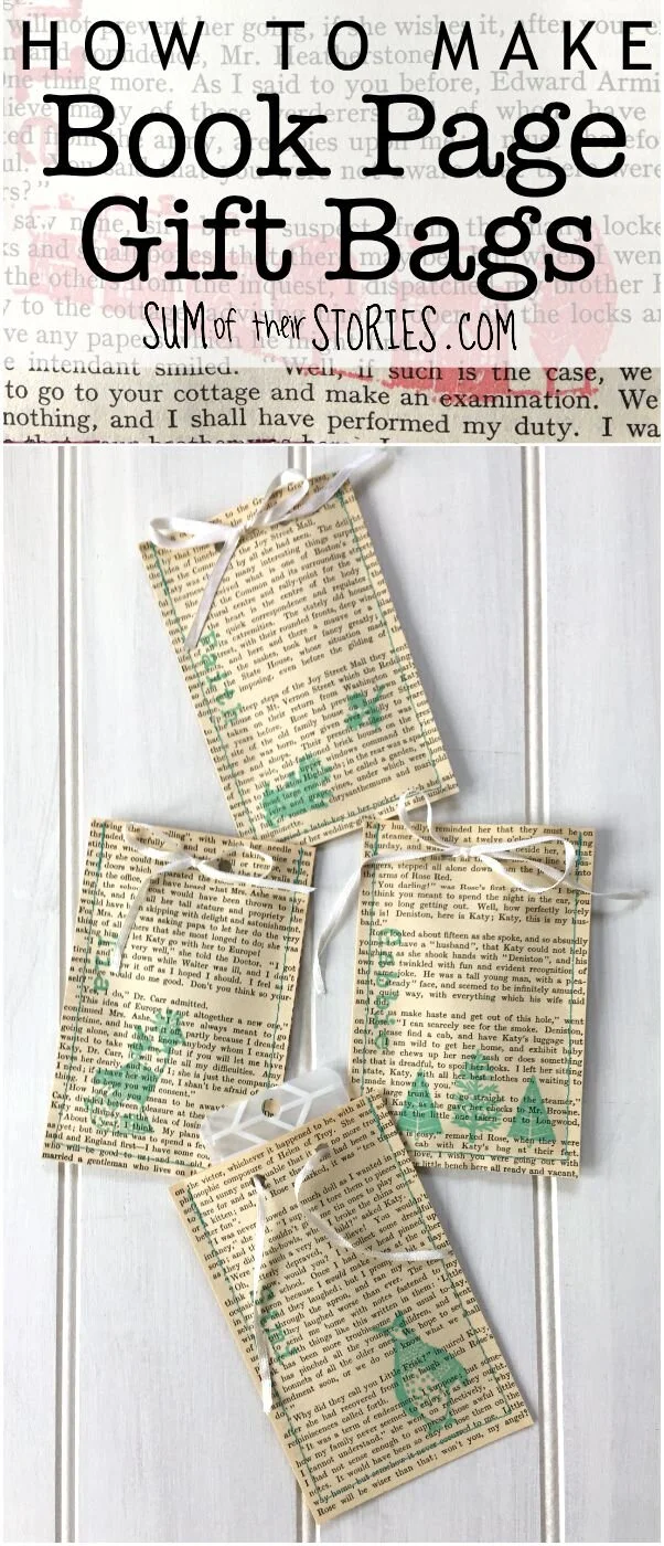 Upcycled Book Page Gift Bags — Sum of their Stories Craft Blog