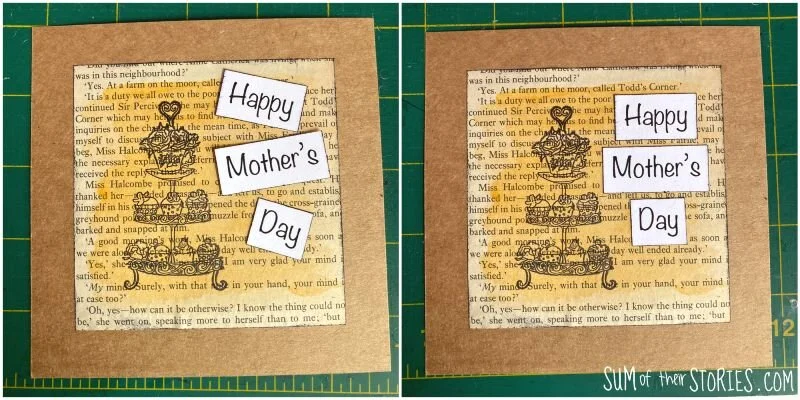 Stamped Book Page Mother's Day Cards — Sum of their Stories Craft Blog