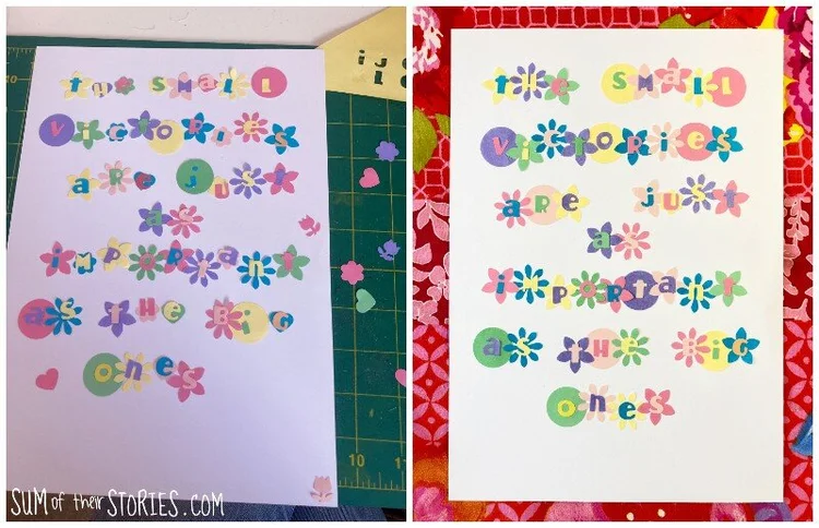 Hidden Message Paper Collage — Sum of their Stories Craft Blog