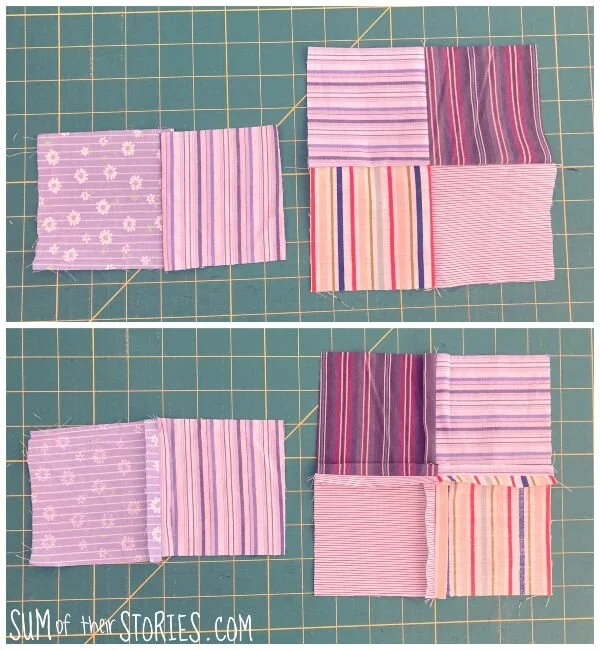 How to use striped fabric to make a woven effect patchwork — Sum of ...