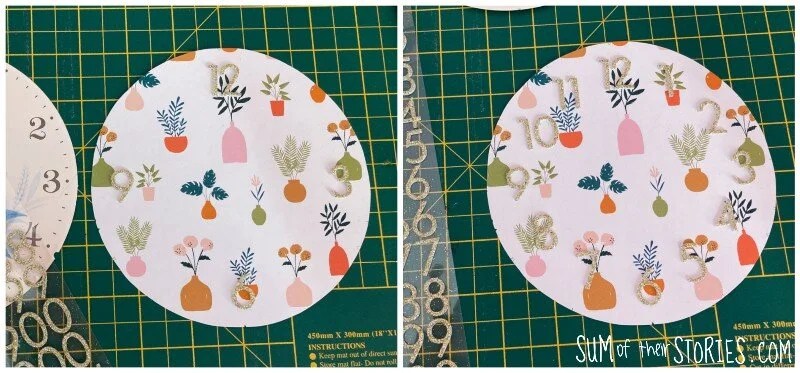 Simple Clock Makeover with Glitter Stickers — Sum of their Stories ...