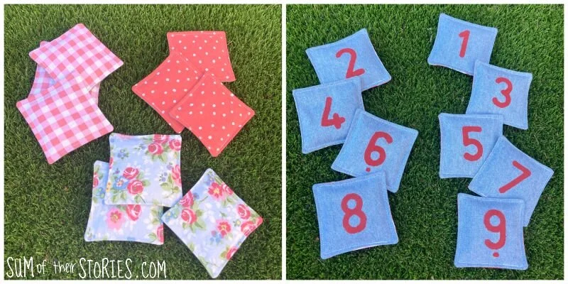 Upcycled Denim Bean Bag Game — Sum of their Stories Craft Blog