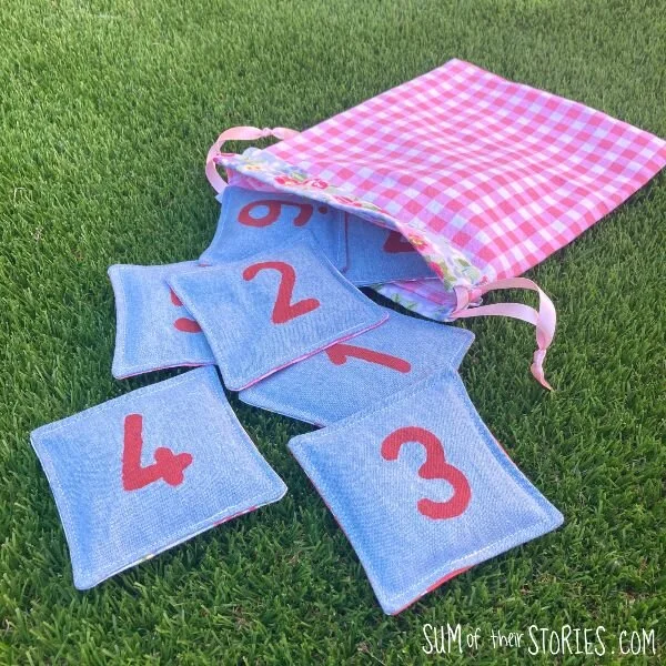 Upcycled Denim Bean Bag Game — Sum of their Stories Craft Blog