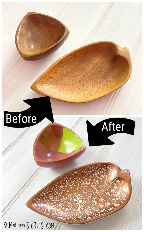 Upcycled Wooden Thrift Store Trinket Bowls — Sum of their Stories Craft ...