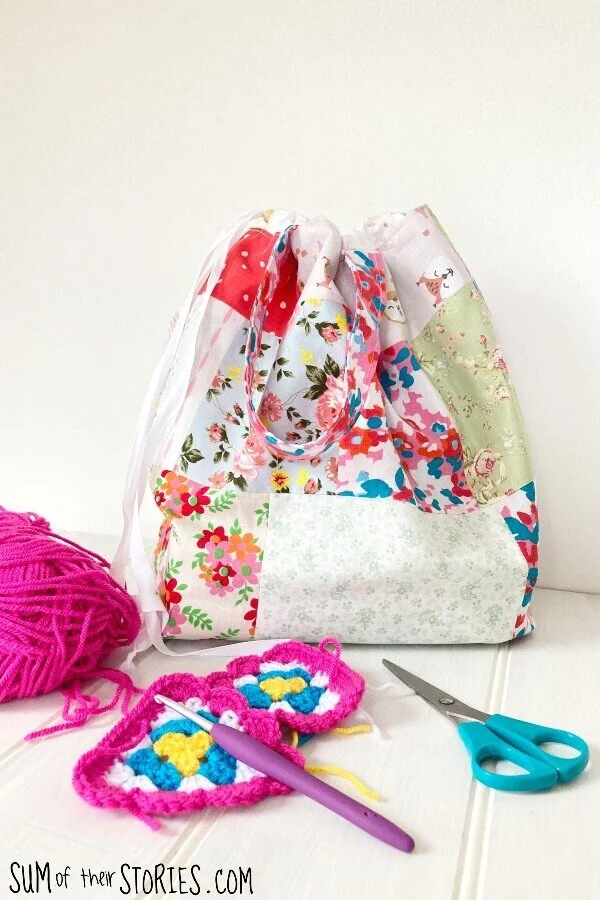 Sew a Project Bag with Drawstring and Handles — Sum of their Stories ...