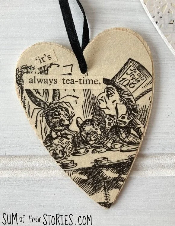 DIY Decoupage or Mixed Media Wooden Gift Tags — Sum of their Stories ...