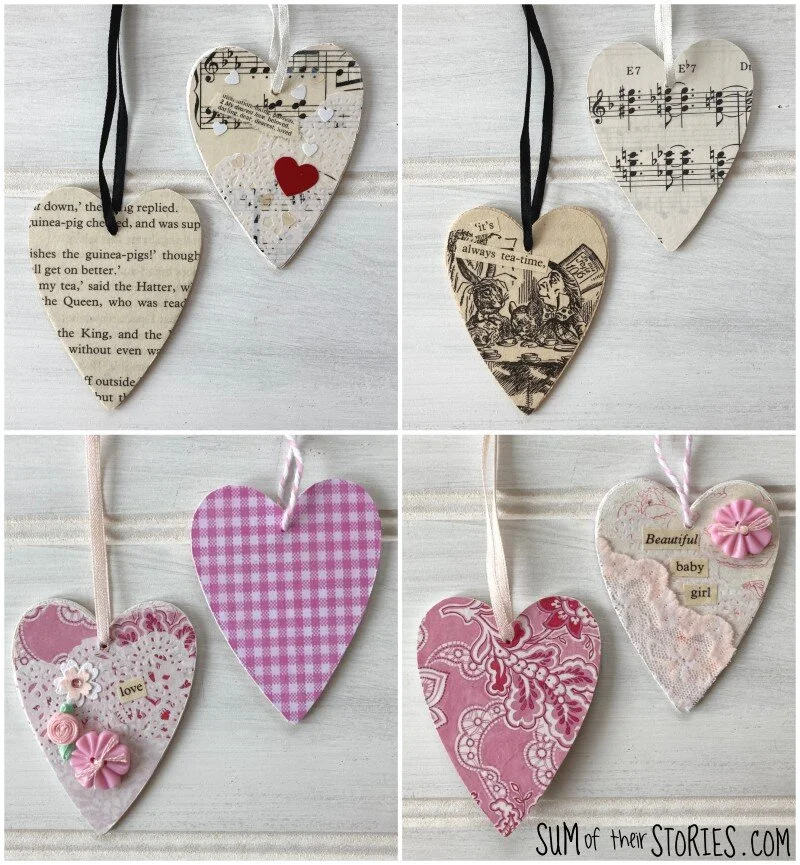 DIY Decoupage or Mixed Media Wooden Gift Tags — Sum of their Stories ...
