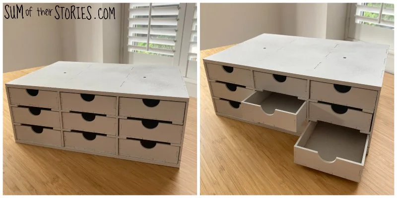 Decoupage a Wooden Drawer Desk Storage Unit with Floral Paper Napkins ...