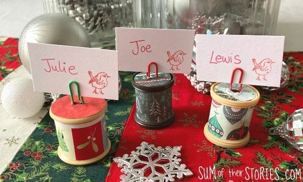 Upcycled Cotton Reel Table Place Setting — Sum of their Stories Craft Blog