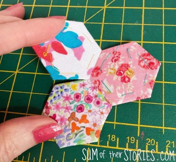 How to sew EPP hexagons by hand — Sum of their Stories Craft Blog