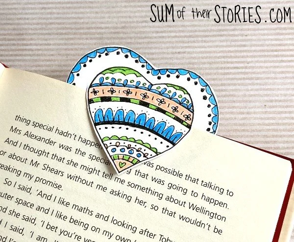 Valentine Heart Bookmarks — Sum of their Stories Craft Blog