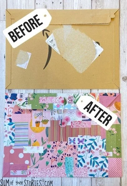 Decorative Envelope Folder Upcycle — Sum of their Stories Craft Blog