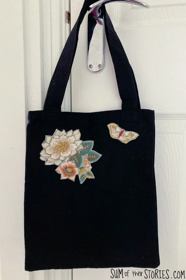 Tote Bag Upcycle with Floral Upholstery Fabric — Sum of their Stories ...