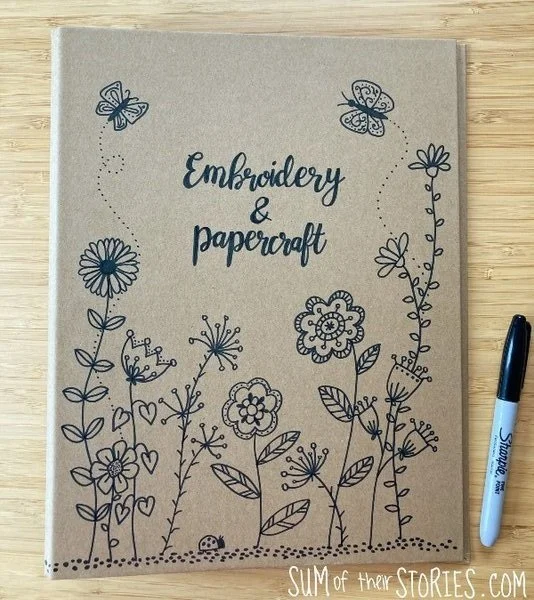 Doodle Decorate a 3-ring binder — Sum of their Stories Craft Blog