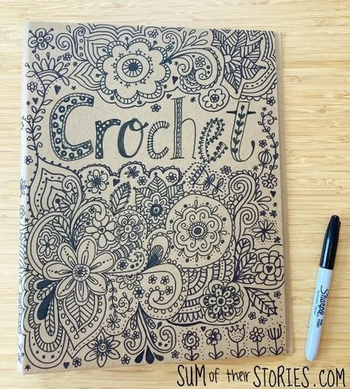Doodle Decorate a 3-ring binder — Sum of their Stories Craft Blog