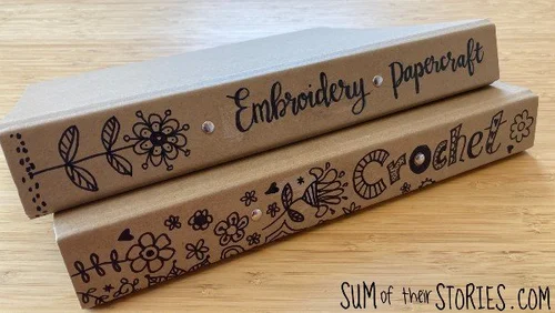 Doodle Decorate a 3-ring binder — Sum of their Stories Craft Blog
