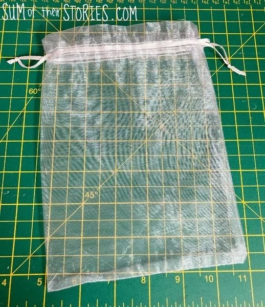 How to decorate and upcycle an organza bag — Sum of their Stories Craft ...