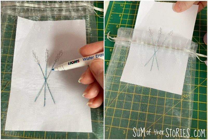 How to decorate and upcycle an organza bag — Sum of their Stories Craft ...