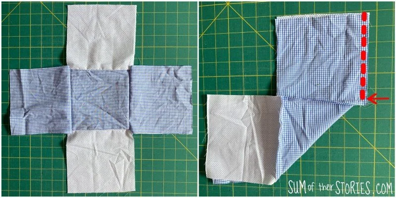 How to make a Square Drawstring Bag with Boro Style Decoration — Sum of ...