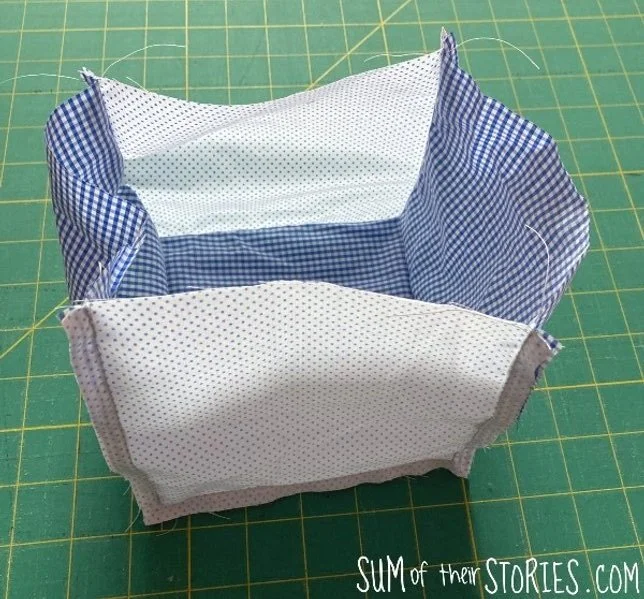 How to make a Square Drawstring Bag with Boro Style Decoration — Sum of ...