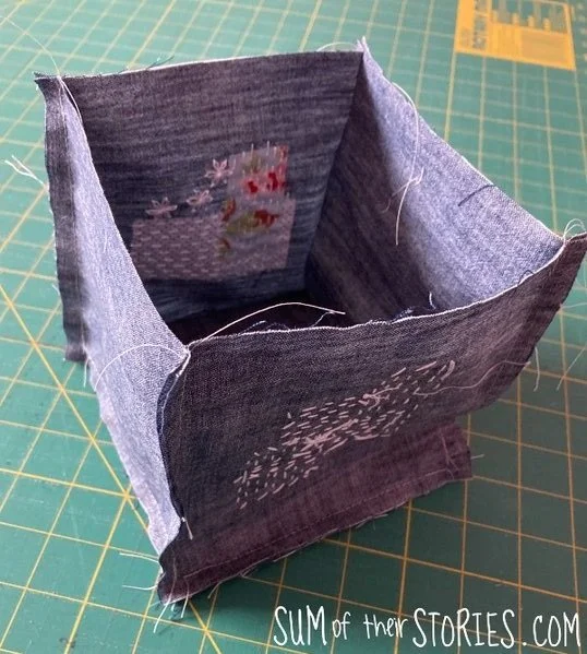 How to make a Square Drawstring Bag with Boro Style Decoration — Sum of ...
