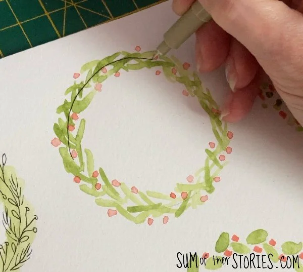 How to make Easy Watercolour Christmas Cards — Sum of their Stories ...