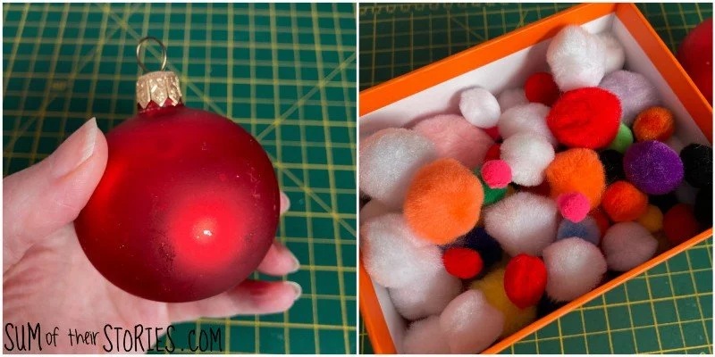 Pom Pom Christmas Bauble Upcycle — Sum of their Stories Craft Blog