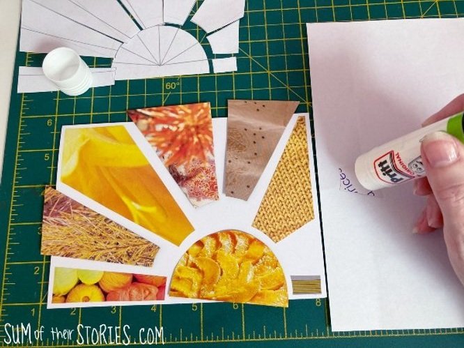 Sunburst Greeting Card idea made with Old Magazines — Sum of their ...