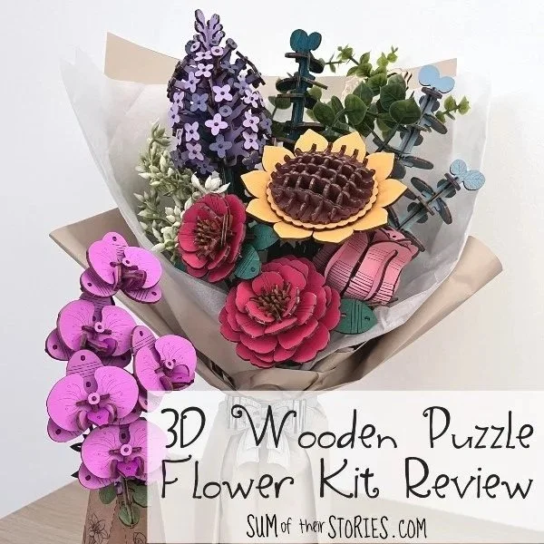 3D Wooden Flower Puzzle Kit Review — Sum of their Stories Craft Blog