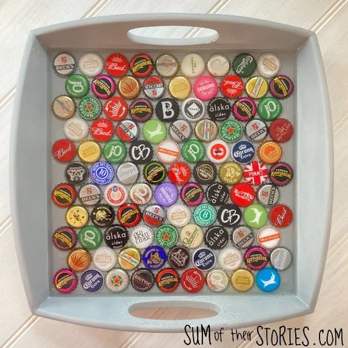 Bottle Cap Tray Upcycle — Sum of their Stories Craft Blog