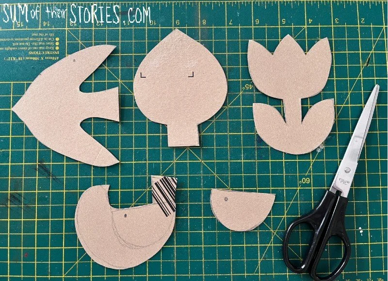 Folk Art Gift Tags made from Cardboard Packaging — Sum of their Stories ...
